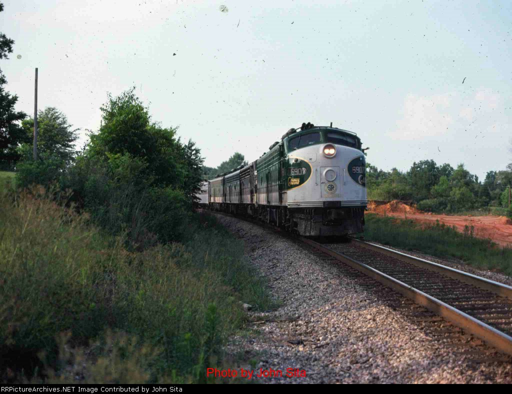 Southern Crescent, southbound, March, 1974